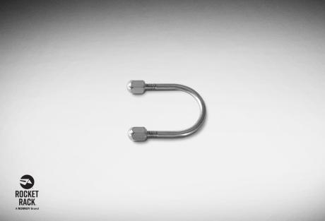 Rocket U-Bolt 4 Inch Food Grade with Beveled 3/8 Inch Cap Nuts 316 ...