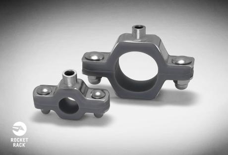 Process Hex Sanitary 2 Piece Clamp for 4 Inch Tube - Threaded Coupling ...